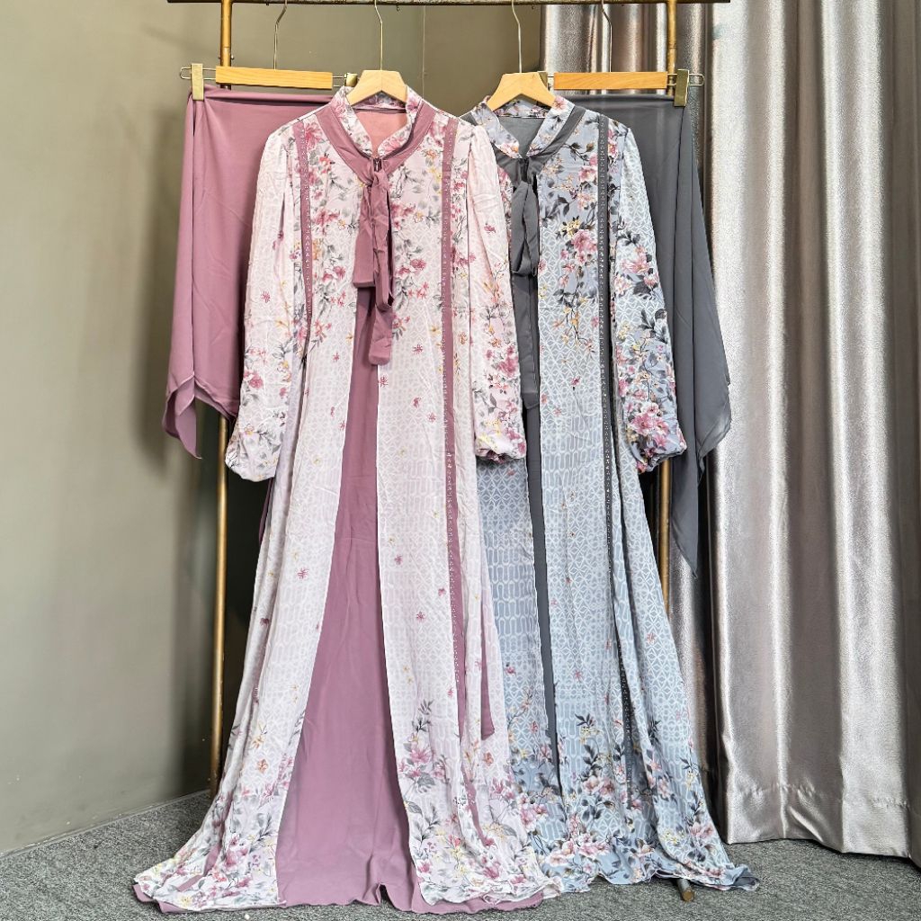 Jual Ciandra Gamis set Hijab, gamis simple set hijab, gamis simple ...