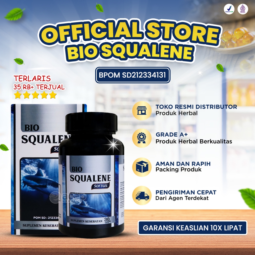 Jual Bio Squalene Original Official Store Bpom Halal Mui | Shopee Indonesia