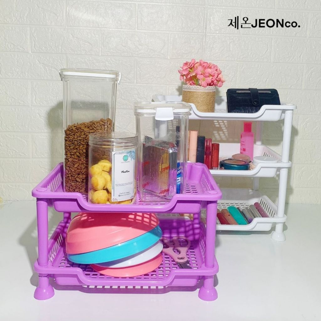 Jual Rak Serbaguna 2 dan 3 susun plastik Rak Tempat Penyimpanan ...