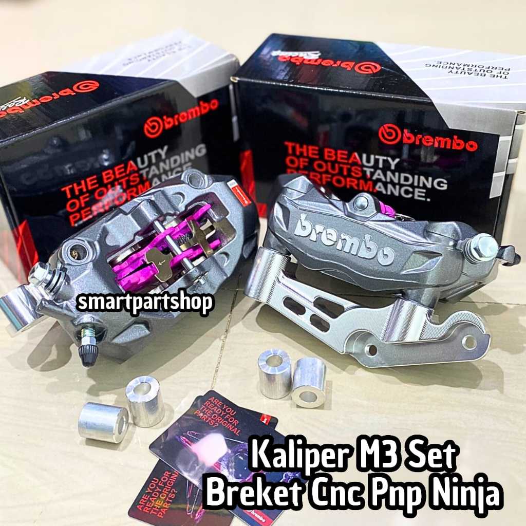 Jual KALIPER 4 PISTON M3 M432 GREY PICTH 100 MONOBLOCK M432 CALIPER DEPAN M432 GP4X ORIGINAL ...