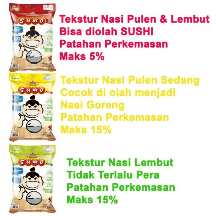 Jual BERAS SUMO KUNING/MERAH - SUMO KEMASAM KUNING/MERAH 5kg ,10kg 20kg ...