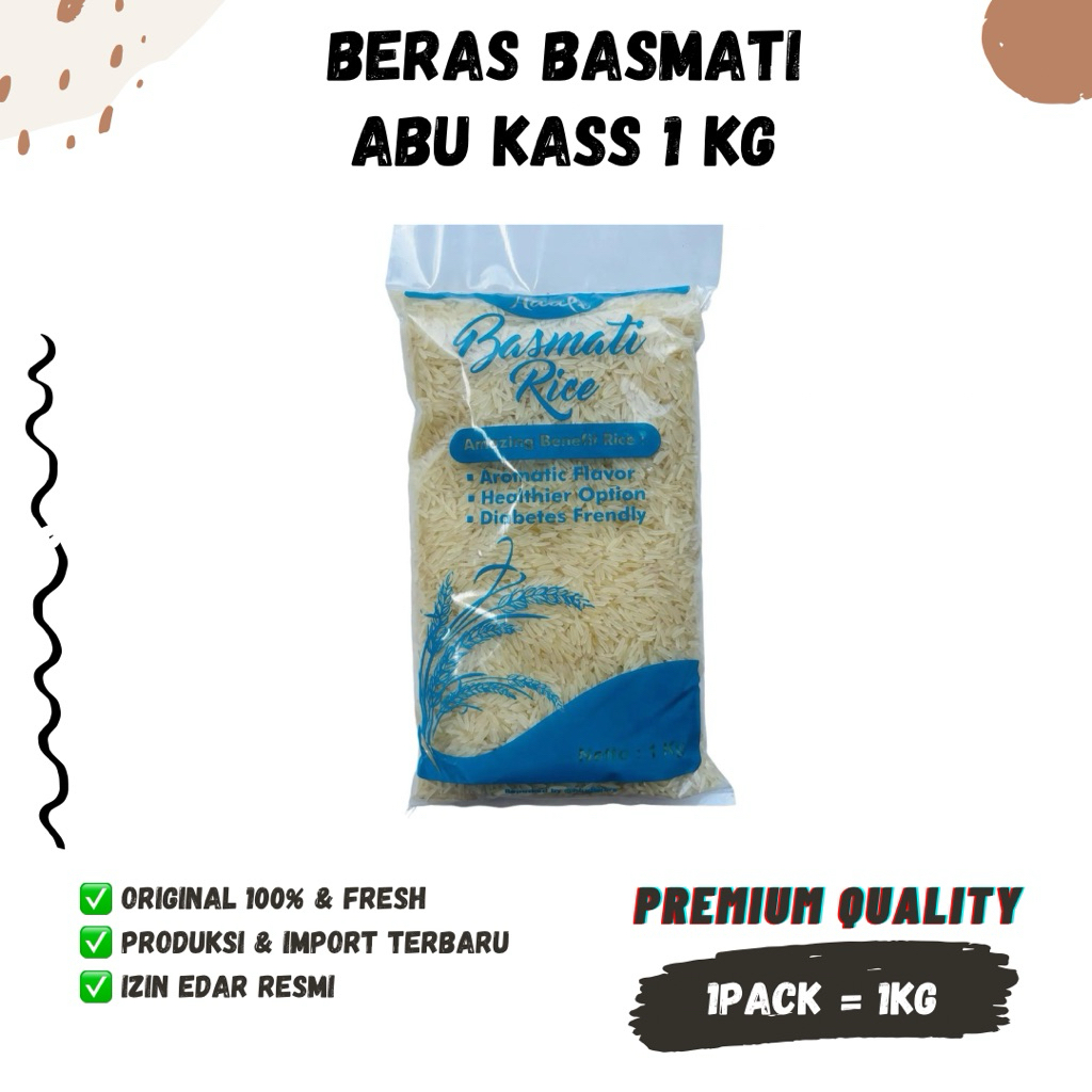 Jual BERAS BASMATI ABUKASS 1kg ASLI INDIA Repack Rice Sella Panjang Arab Abu Kass Bhasmati ...
