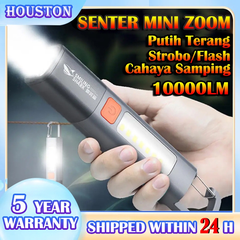 Jual SENTER MINI ZOOM Super Terang Rumah Tangga Kecil Pencahayaan Luar Ruangan Jarak Jauh/senter ...