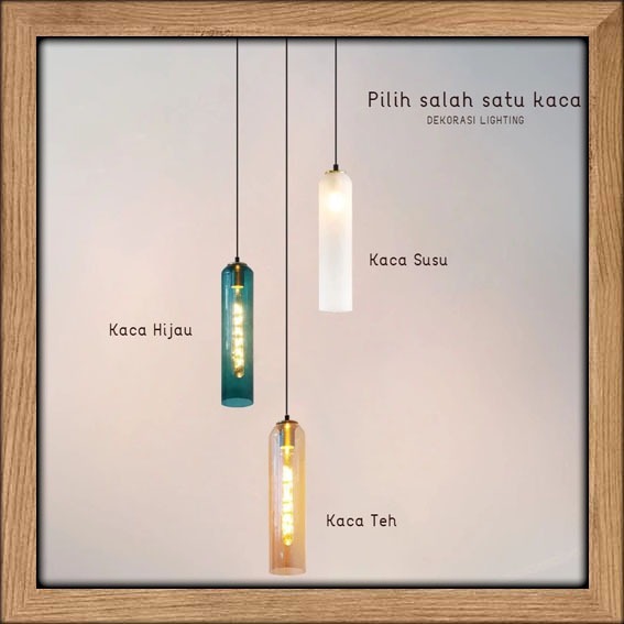 Jual Lampu gantung kaca tabung MODERN SINGLE GLASS TUBE pendant ...