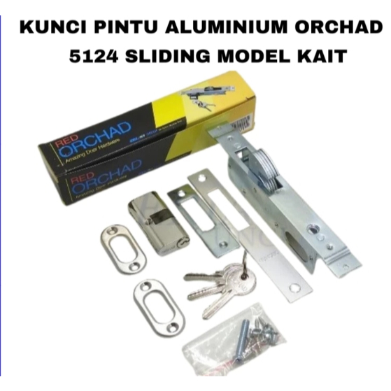 Jual ORCHAD Kunci Pintu Geser Aluminium Sliding 5124 / Dorong Swing ...