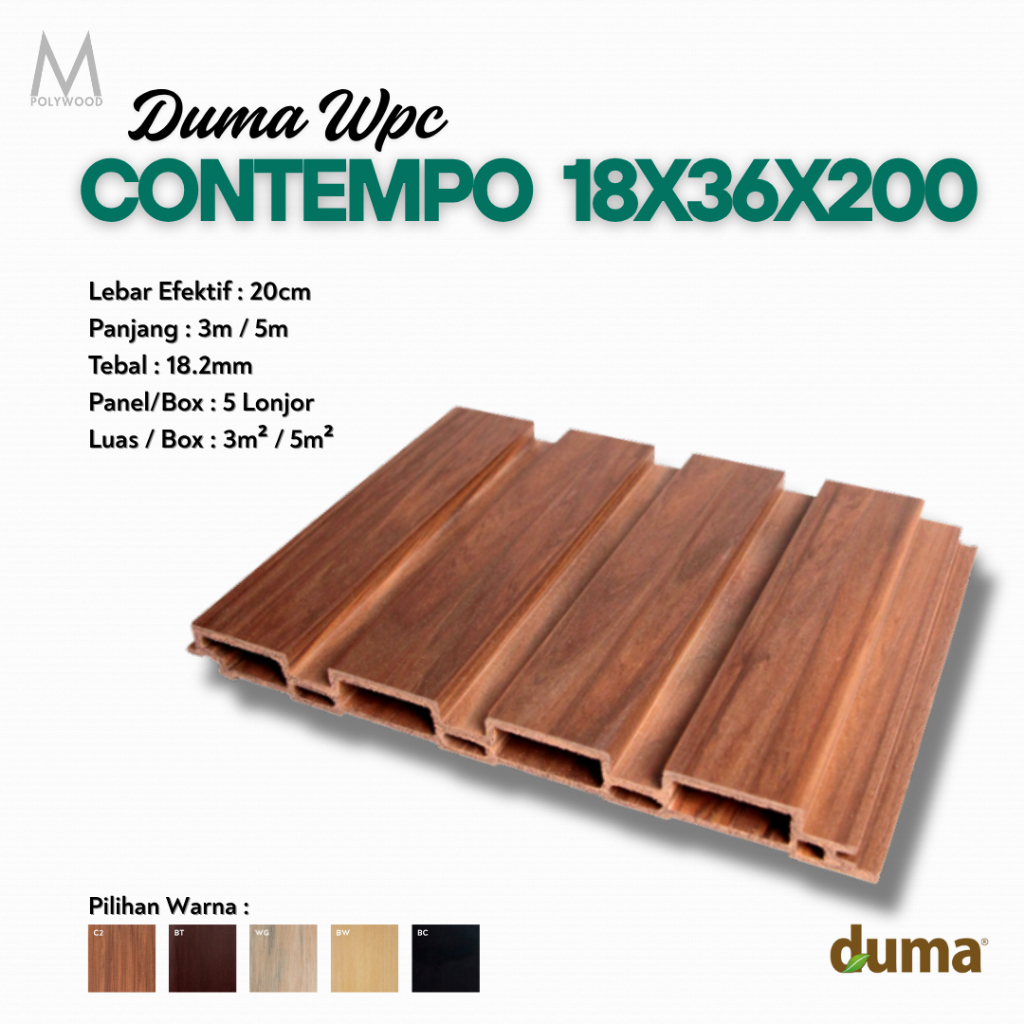 Jual READY STOK - DUMA CONTEMPO 18x36x200 / DUMA WPC (WOOD PLASTIC ...
