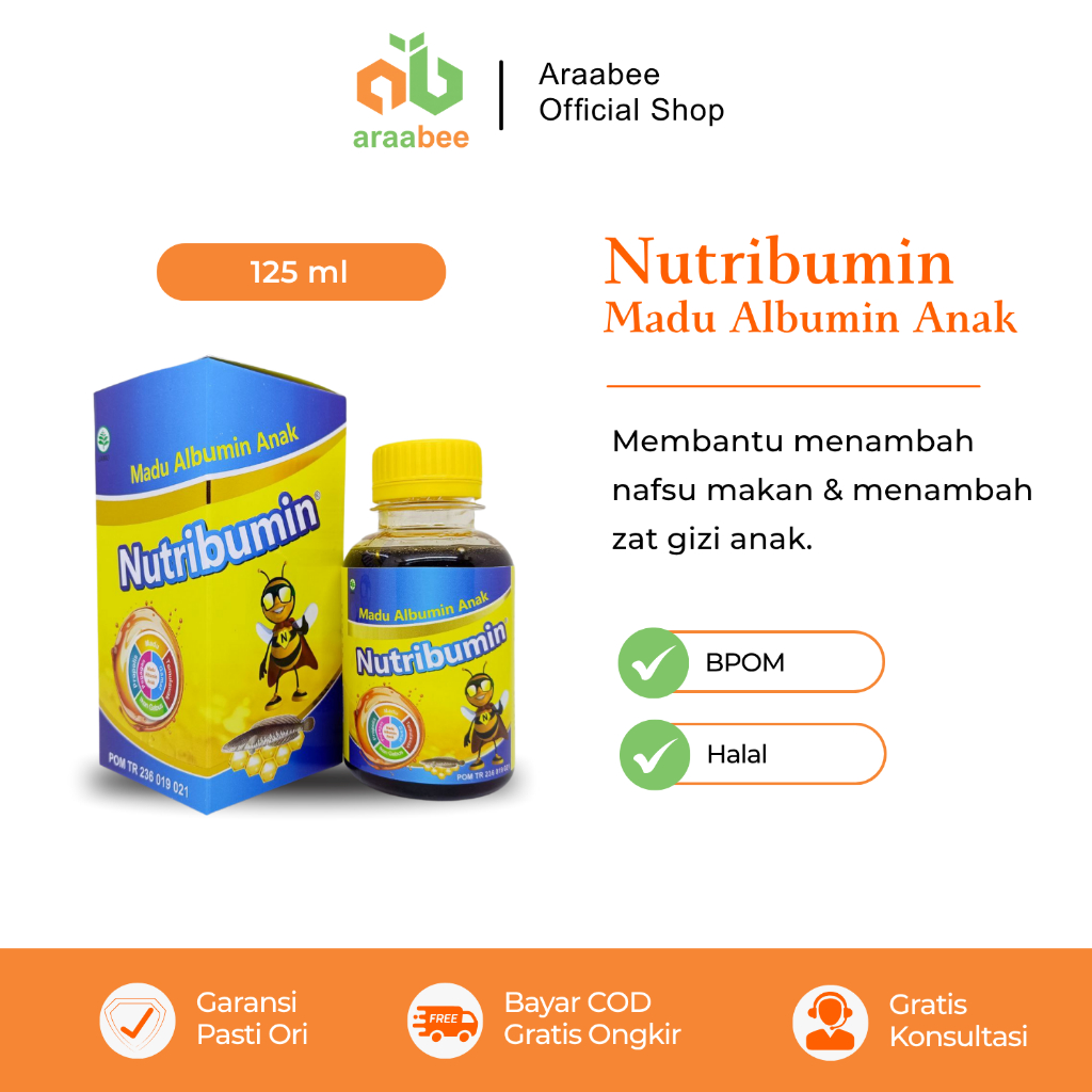 Jual NUTRIBUMIN Vitamin Madu Penambah Napsu Makan Anak Ikan Gabus Zat ...