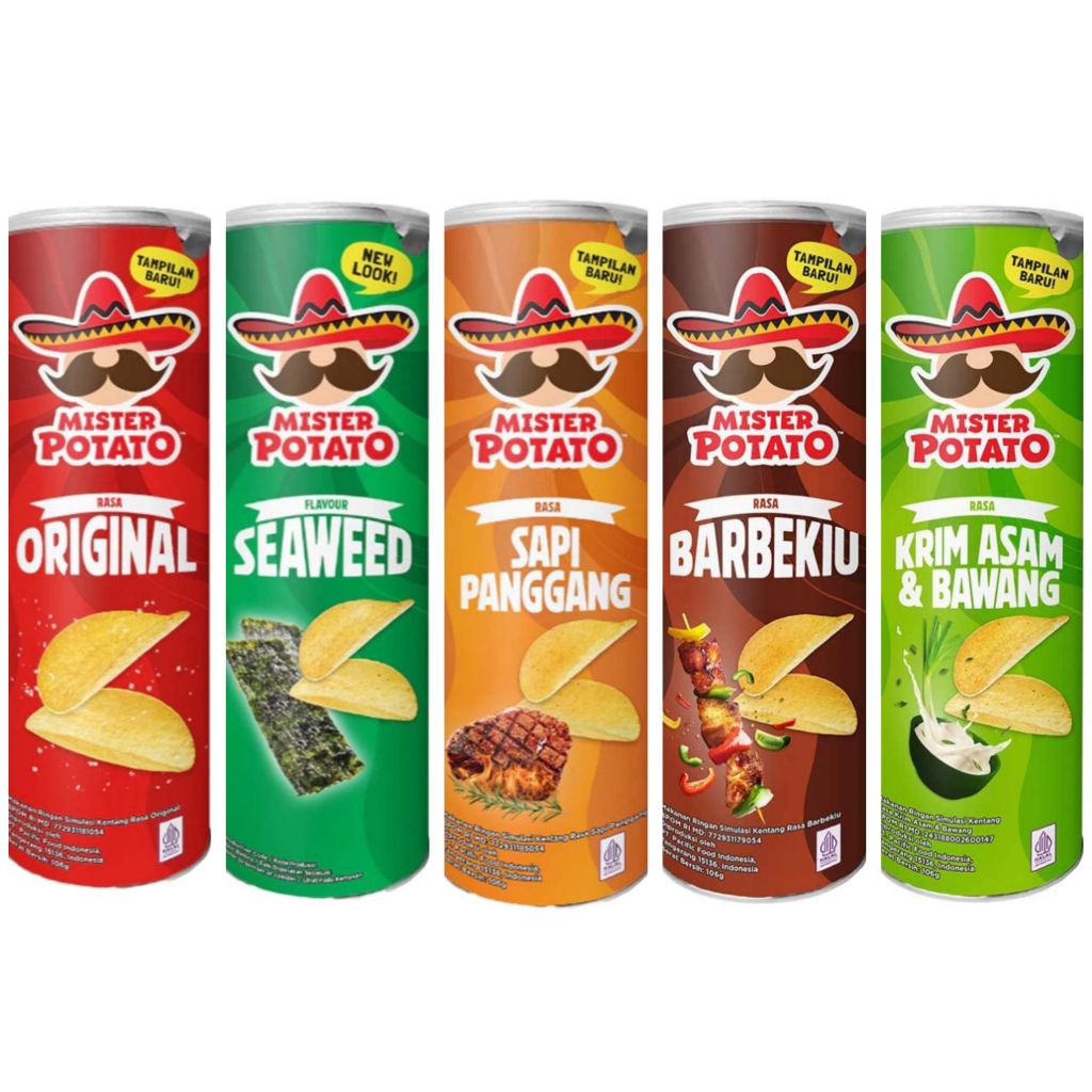 Jual MISTER POTATO Aneka keripik kentang kaleng Original beef bbq ...