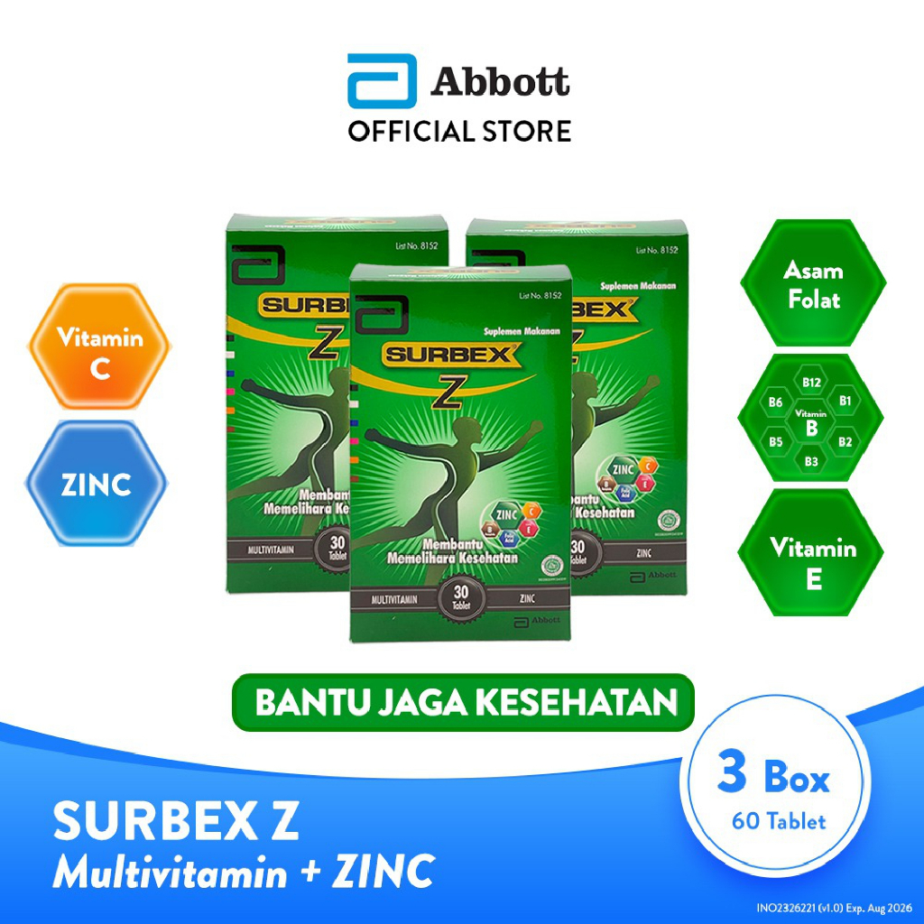 Jual [Triple Pack] Surbex Z box 30 tablet | Shopee Indonesia