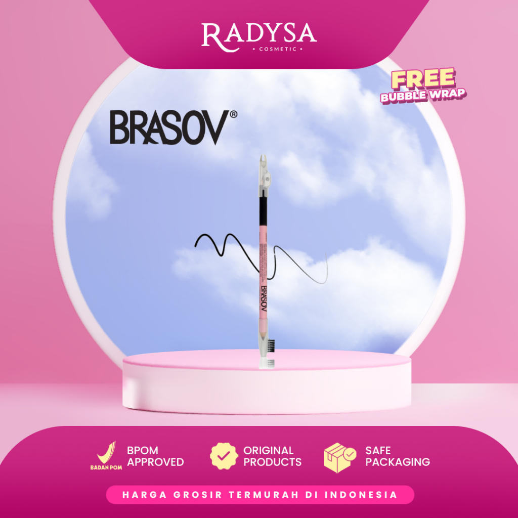 Jual 𝐑𝐀𝐃𝐘𝐒𝐀 - BRASOV Eyebrow Pensil Alis Duo 2.9 GR Dengan Sikat dan ...
