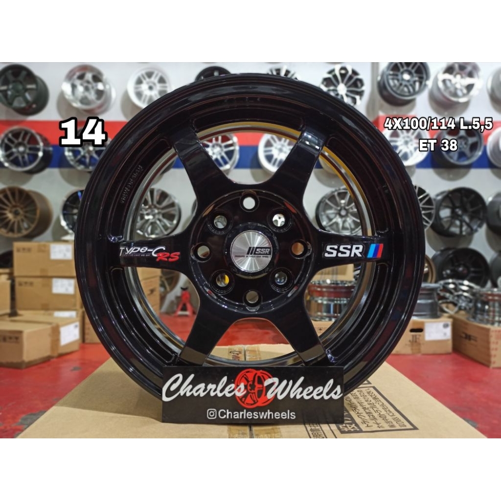 Jual VELG SSR TYPE-C RING 14 HITAM GLOSSY | Shopee Indonesia