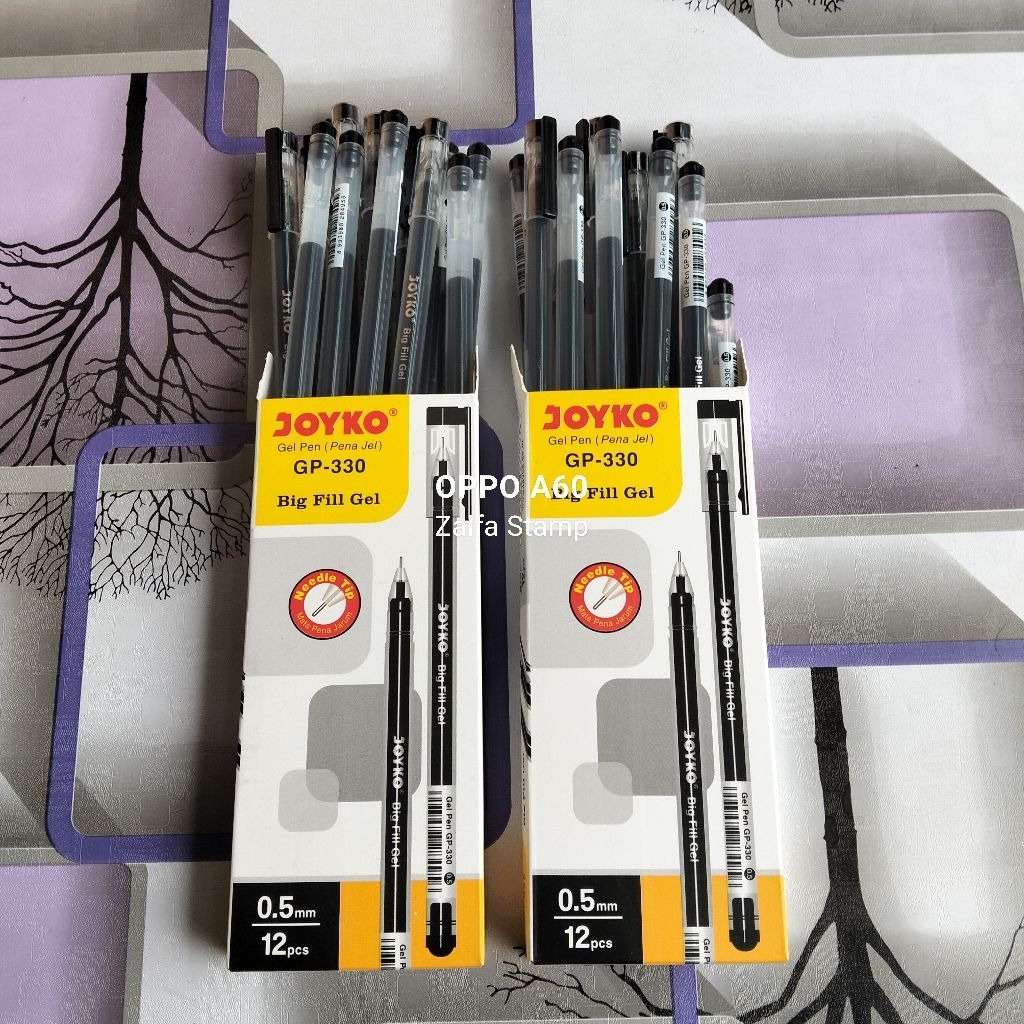 Jual Pulpen Gel, Pena JOYKO GP-330,0,5mm (1 Pack isi 12 Pcs) Tinta Hitam | Shopee Indonesia