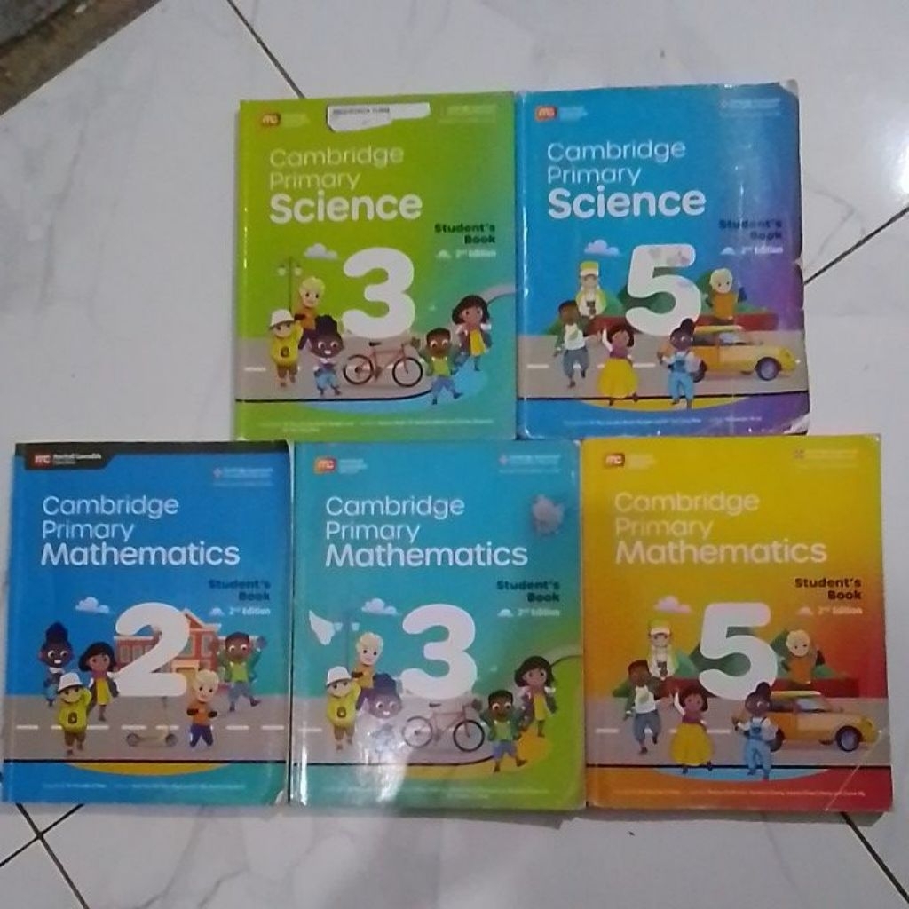 Jual CAMBRIDGE PRIMARY SCIENCE, 1,2, 3,5 & MATHEMATICS 2 , 3, 5 ...