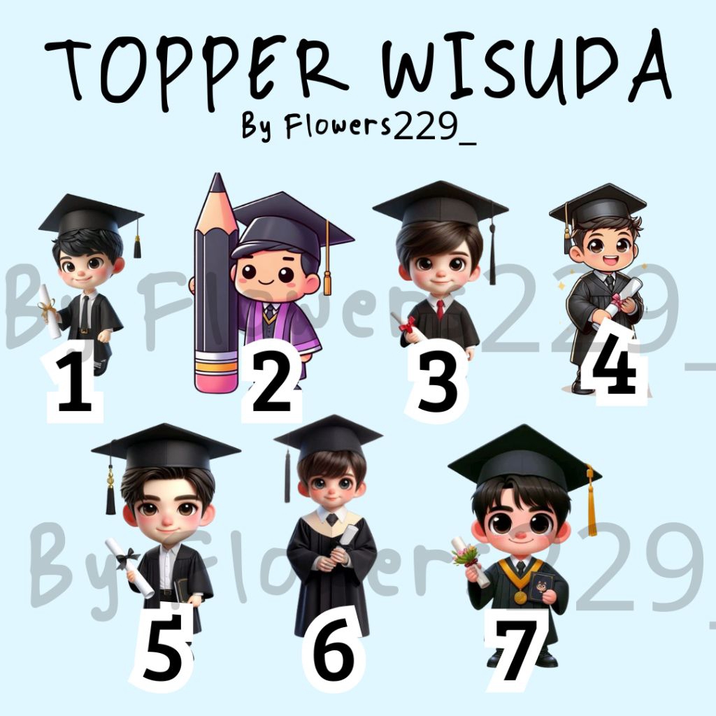 Jual Topper / Hiasan Wisuda Laki-Laki Kartun | Shopee Indonesia