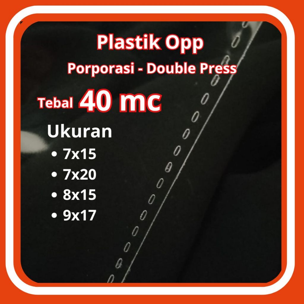 Jual 1 Kg Plastik Opp Double Press Ukuran Tebal 40 Micron Opp Porporasi ...
