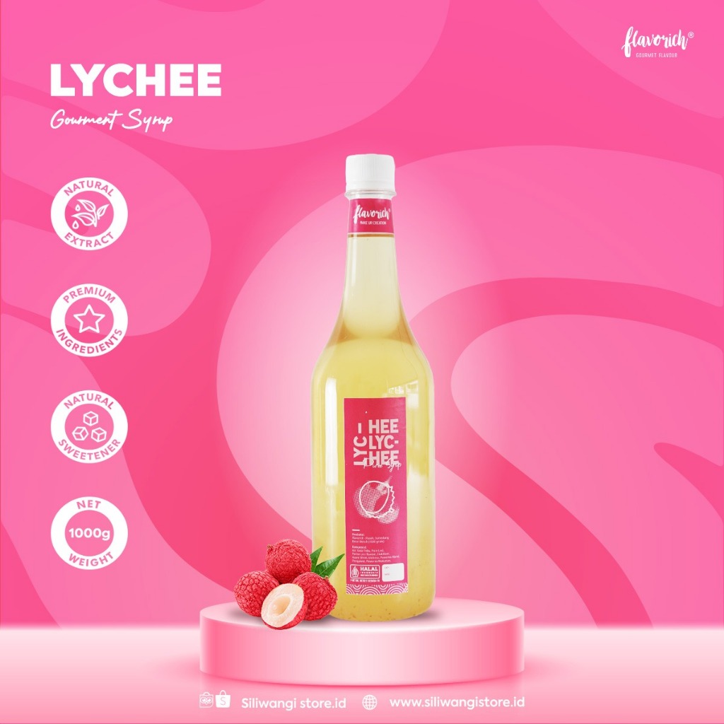 Jual FLAVORICH - Puree Sirup Lychee 1000ml / Gourmet Syrup / Sirup ...