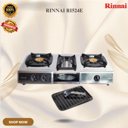 Jual (KURIR INSTANT) Kompor Gas 2 tungku Rinna panggangan RINNAI RI ...