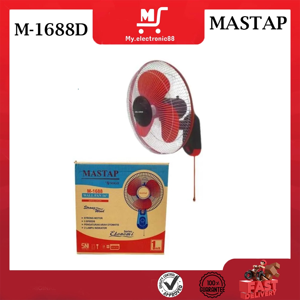 Jual MASTAP WALL FAN 16'' (M-1688D-M) | Shopee Indonesia