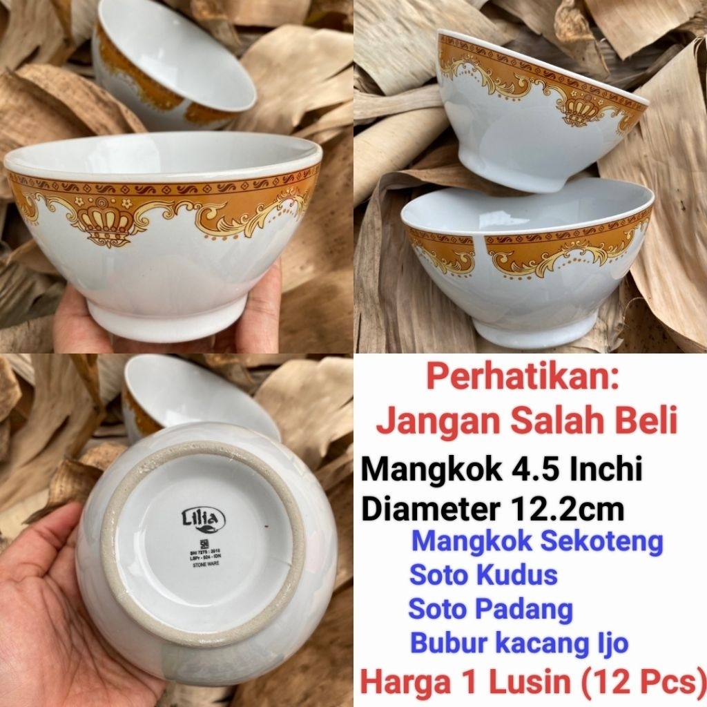 Jual mangkok es sekoteng ukuran 4.5 Inchi harga untuk 1 Lusin (12 Pcs ...