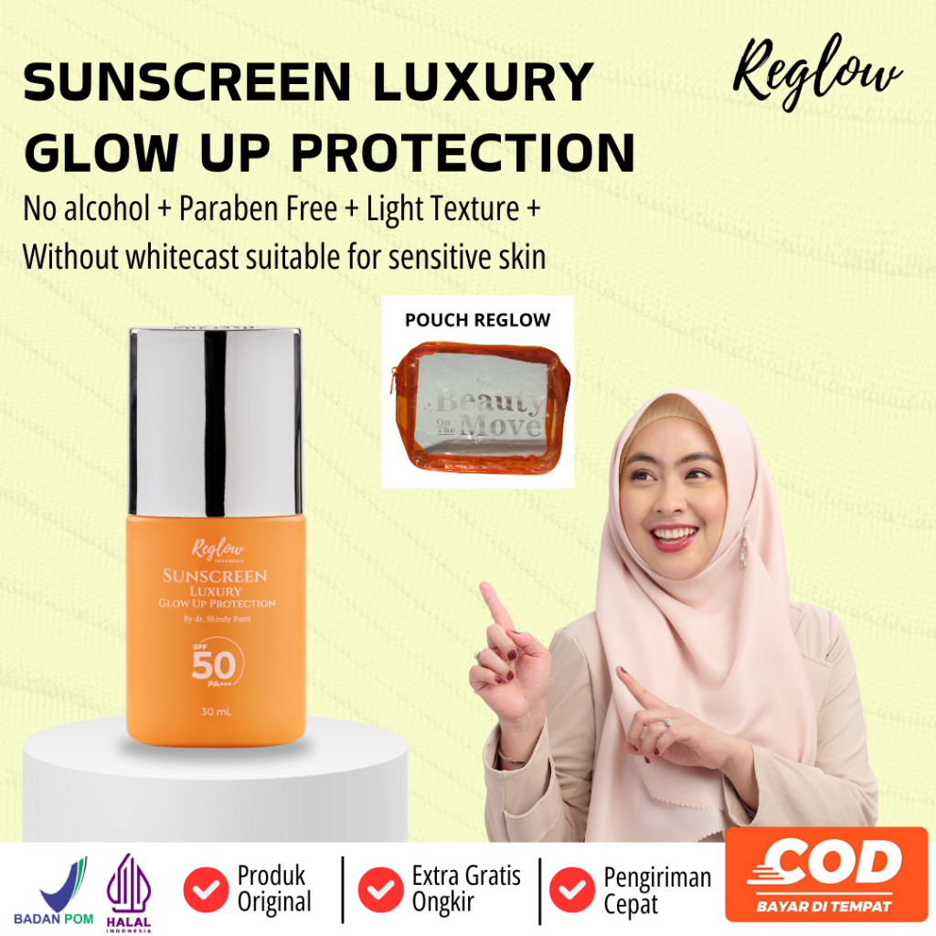 Jual REGLOW Sunscreen Spray LUXURY GLOW Up SPF 50 PA +++ Wajah Glowing ...