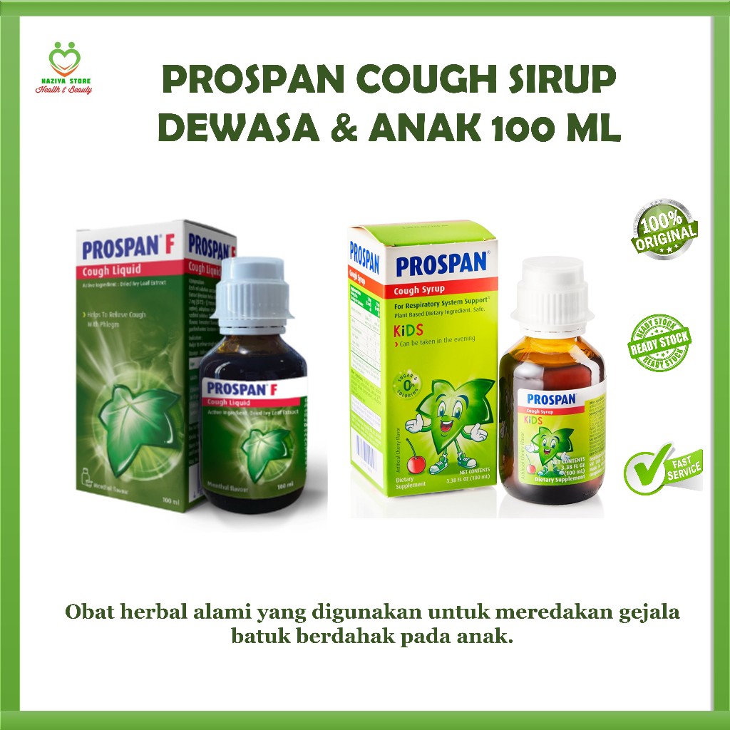Jual PROSPAN OBAT BATUK COUGH DEWASA DAN ANAK SIRUP 100 ML Obat Batuk Herbal/Batuk Berdahak ...