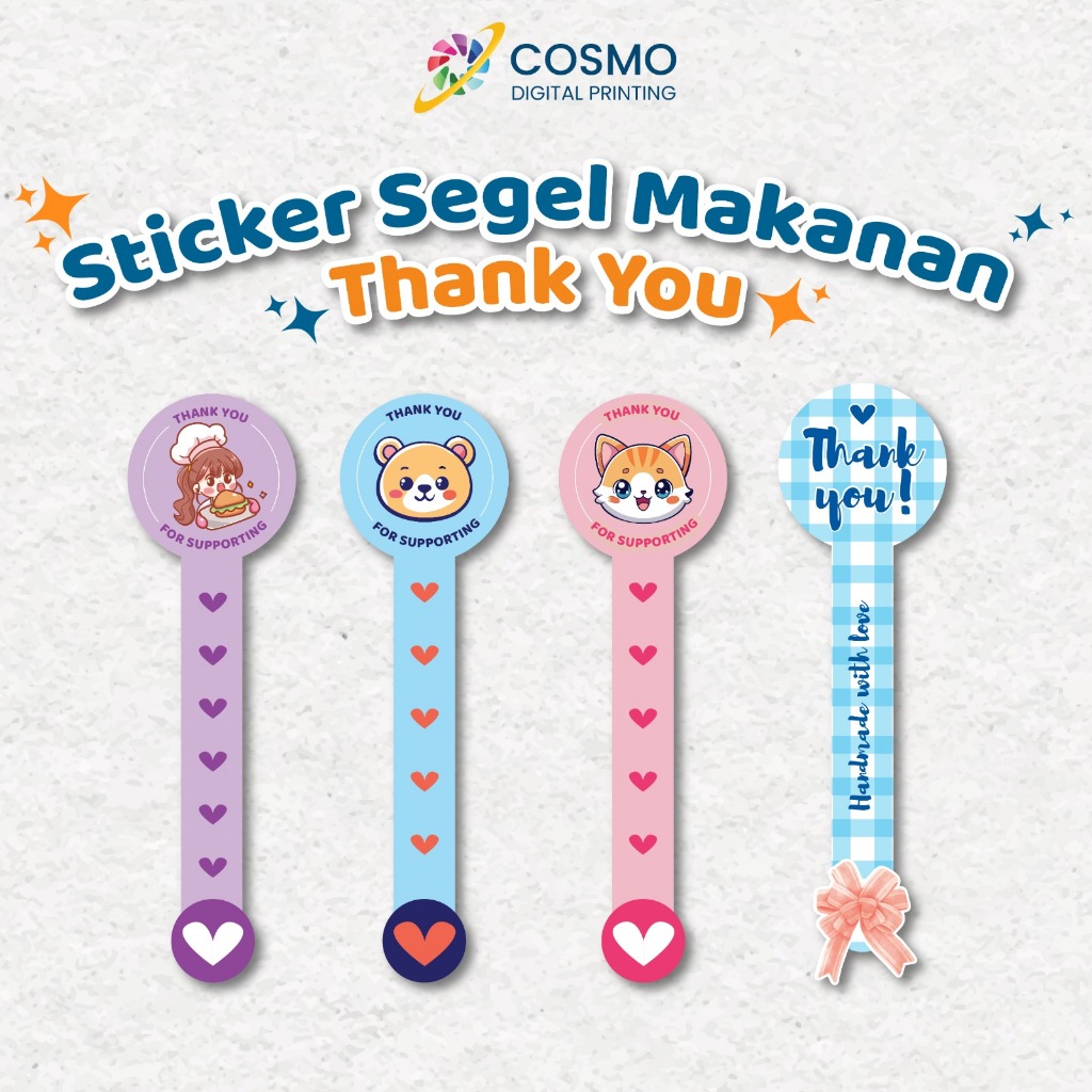 Jual Cetak Sticker A3+ Segel Makanan (Bahan Vinyl) Gratis Template ...