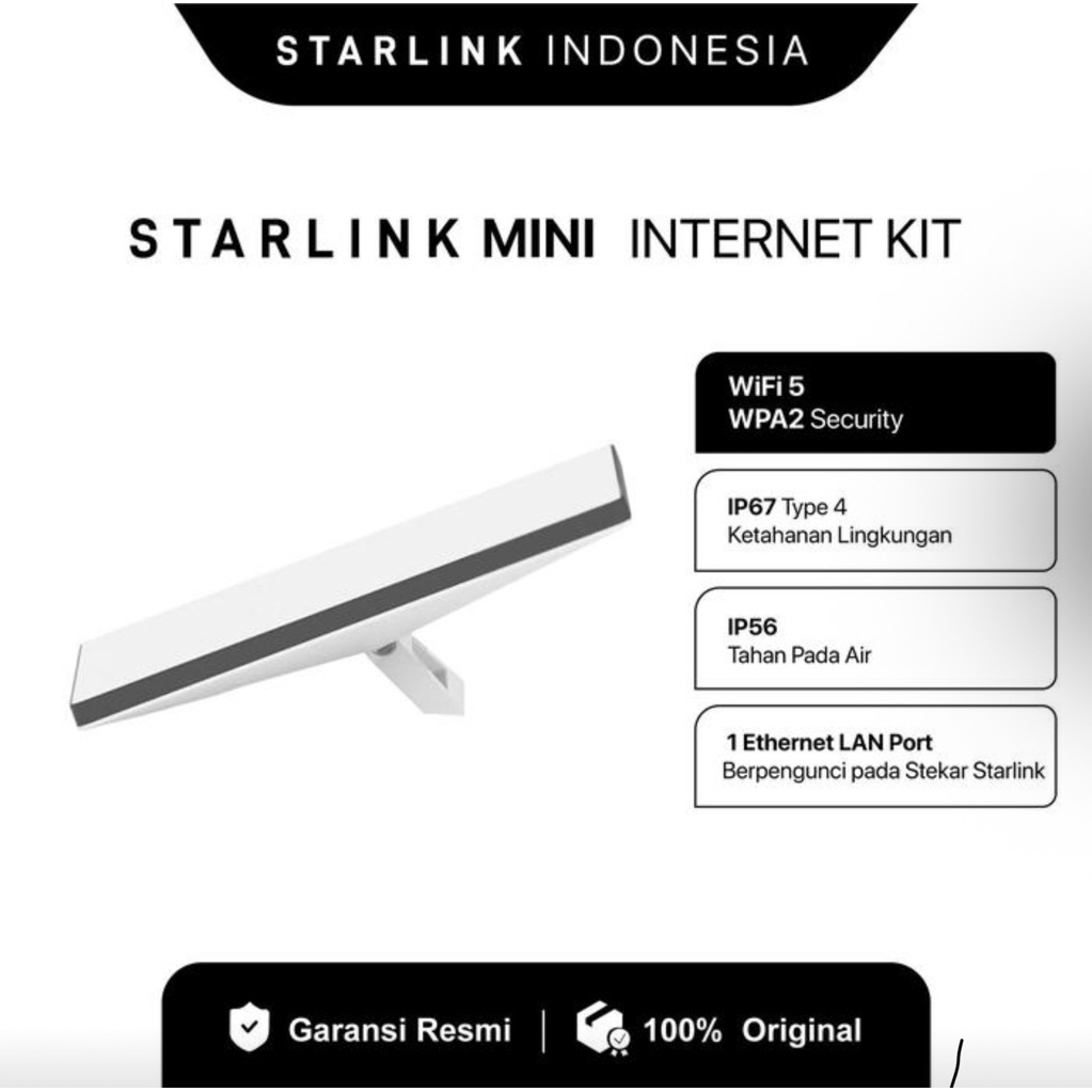 Jual STARLINK Mini Internet Kit Satellite Antenna & AC Dual Band Wi-Fi ...