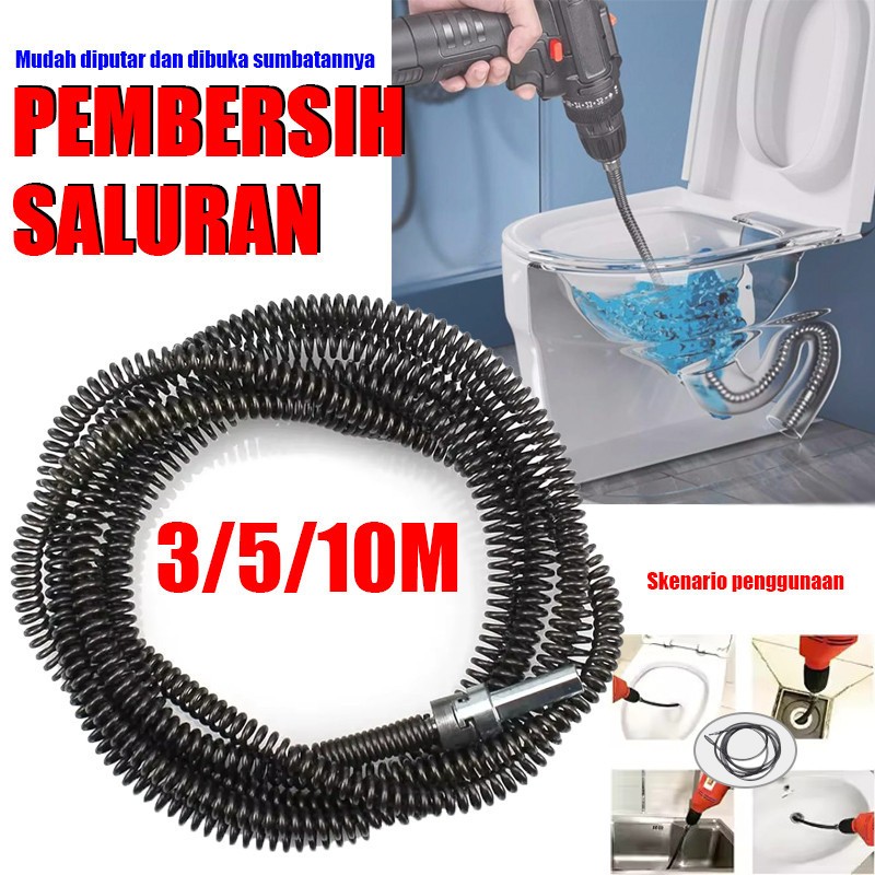 Jual Alat Jepit Kawat Pembersih Saluran Mampet Adaptor Bor Pipa Air Wastafel Pipe Cleaner ...