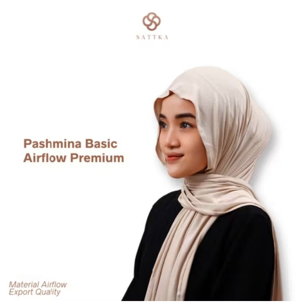 Jual NEW Pashmina Basic Airflow Premium Sattka Adem Lentur Ringan [Viral] | Shopee Indonesia