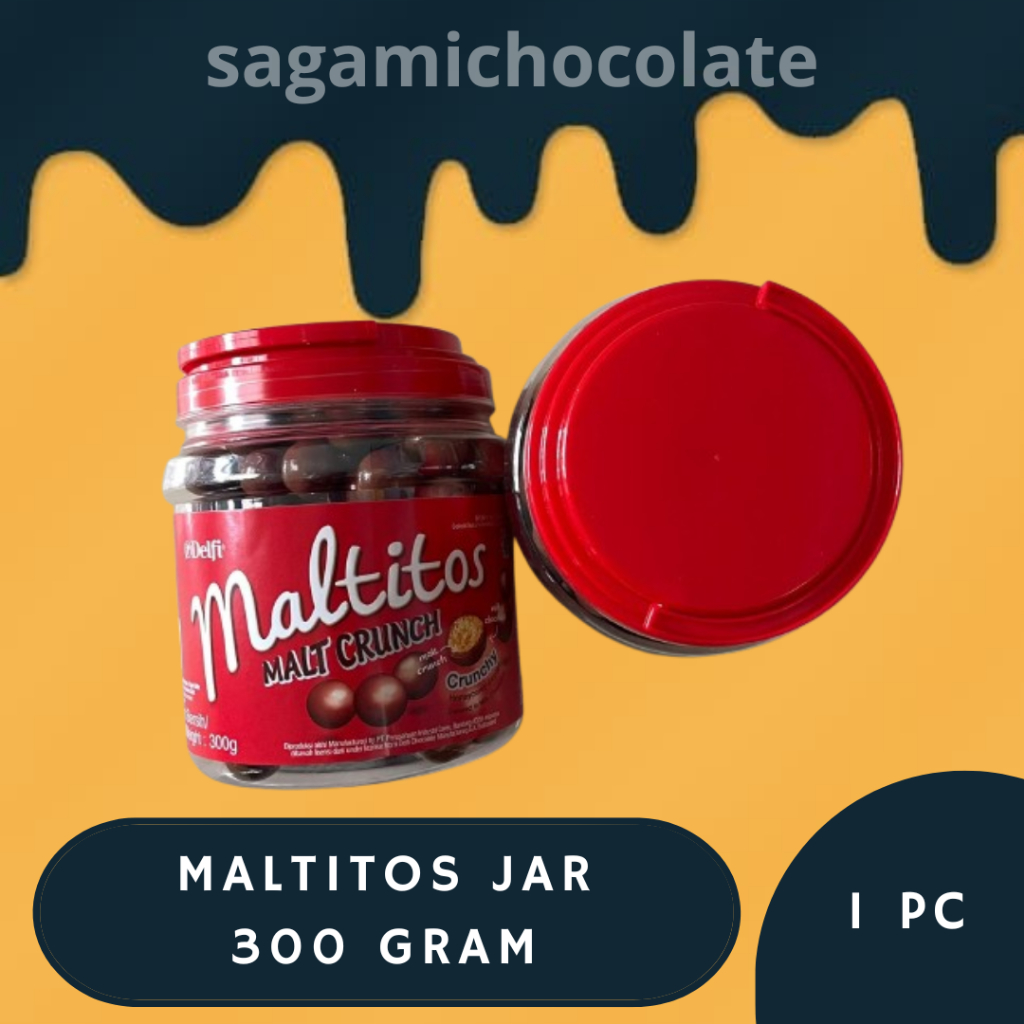 Jual DELFI MALTITOS MALT CRUNCH JAR / TOPLES (BUKAN KEMASAN REPACK ...