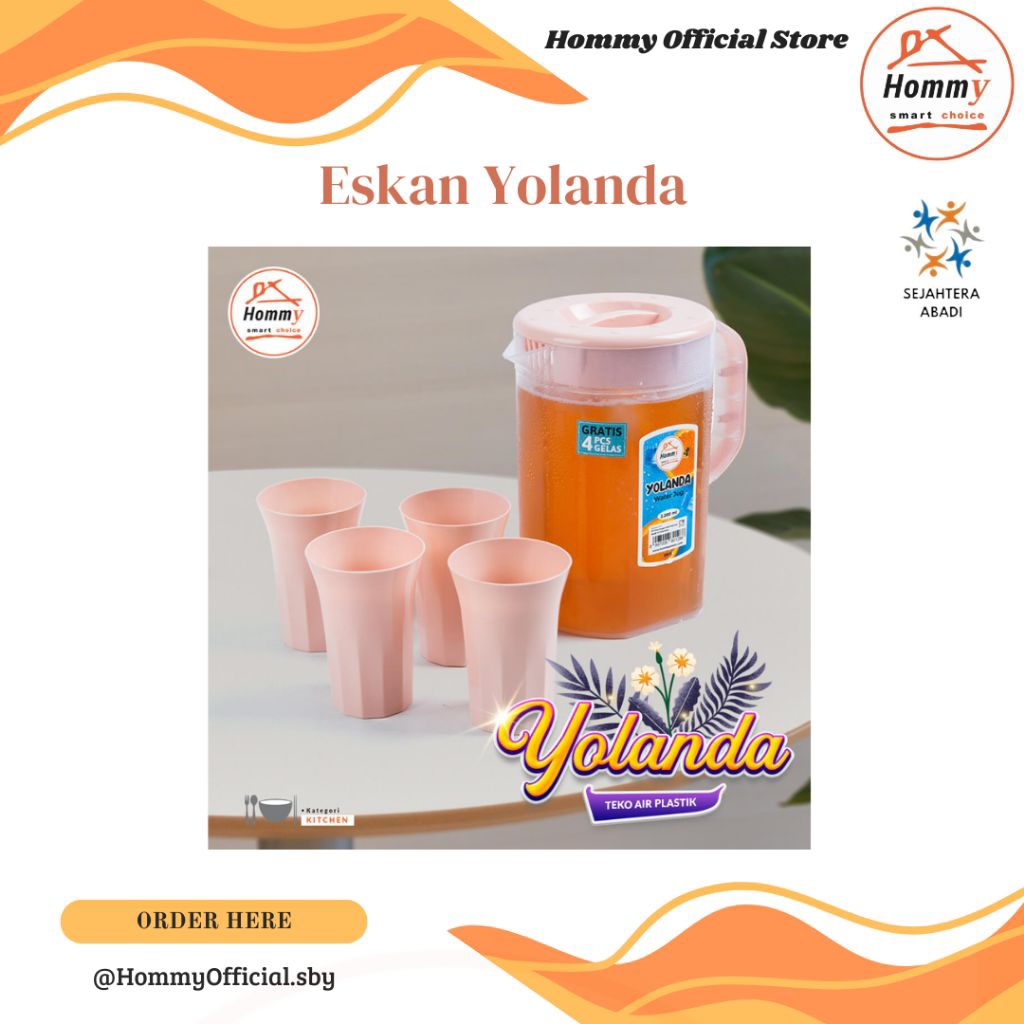 Jual Water Jug Eskan Yolanda FREE GELAS | Shopee Indonesia