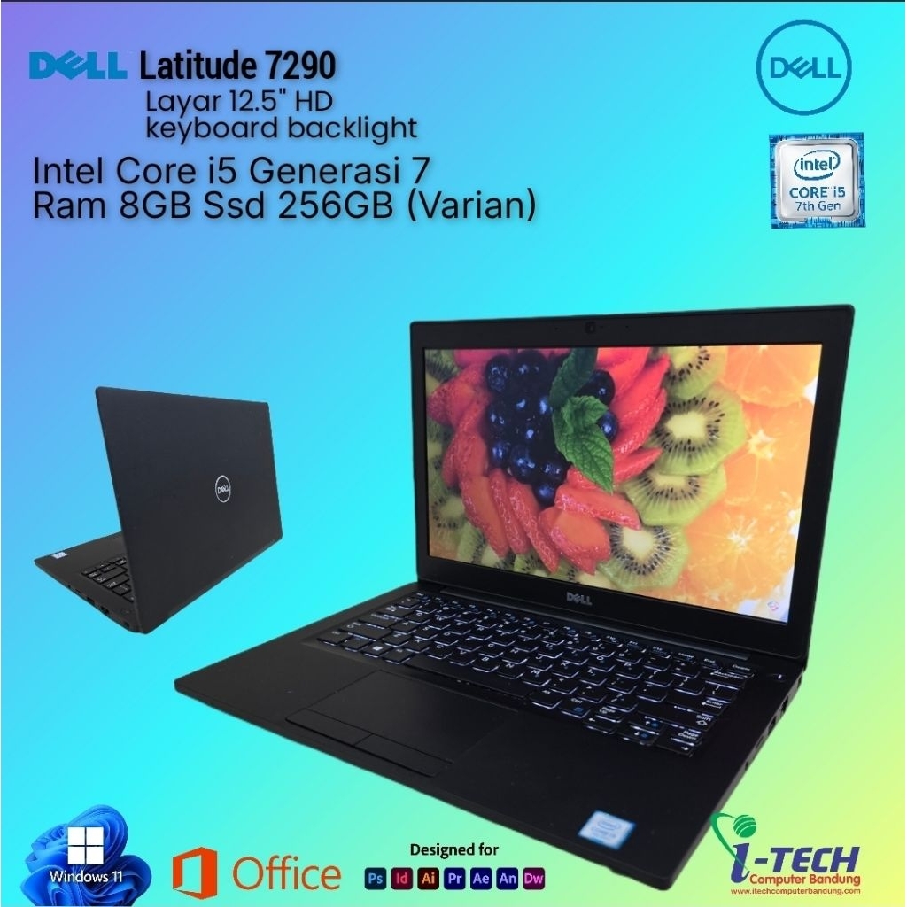 Jual LAPTOP DELL LATITUDE 7290 INTEL CORE I5 GEN7 RAM 8GB SSD 128GB ...