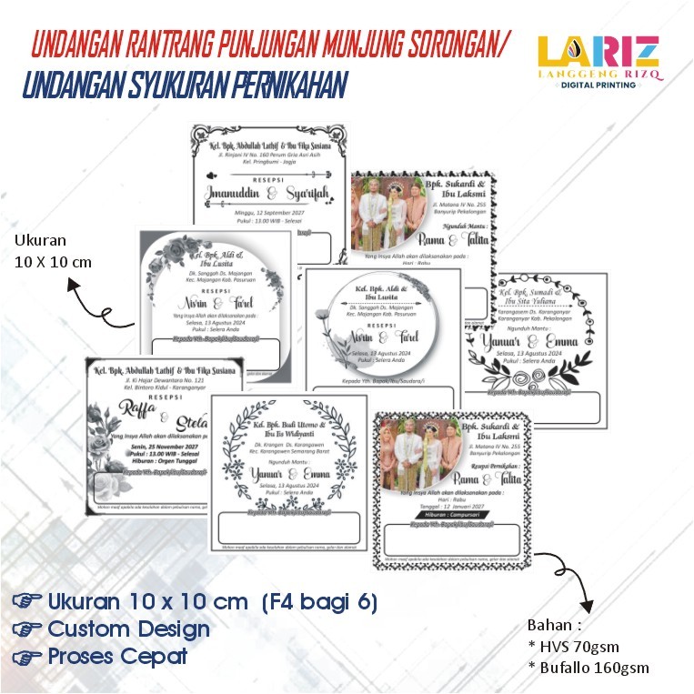 Jual UNDANGAN MURAH PUNJUNGAN MUNJUNG SOROGAN | UNDANGAN SYUKURAN ...