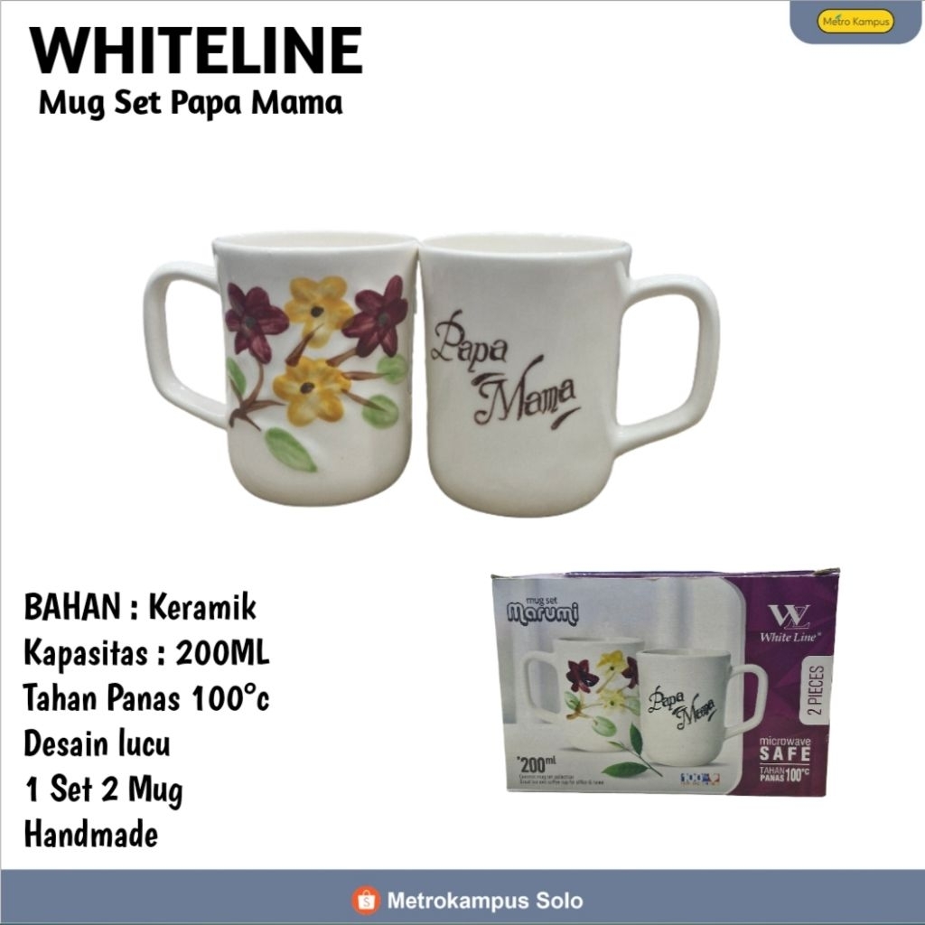 Jual MUG SET WHITELINE PAPA MAMA/MUG SET COUPLE/MUG CERAMIC | Shopee ...