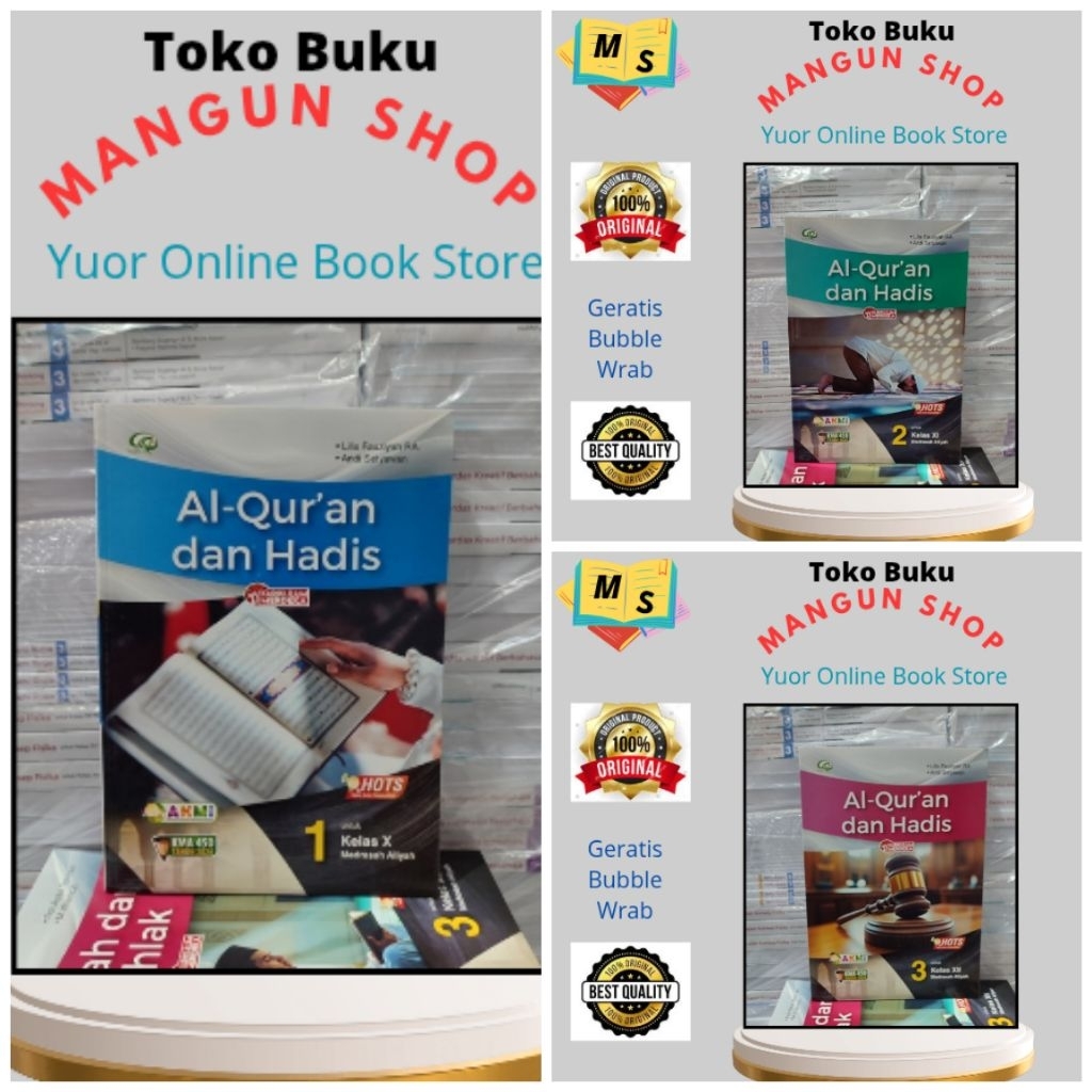 Jual Buku Al-Quran dan Hadis MA Kelas 10,11,12 KMA 450 Tahun 2014 Kurilulum Merdeka ( AQILA ...