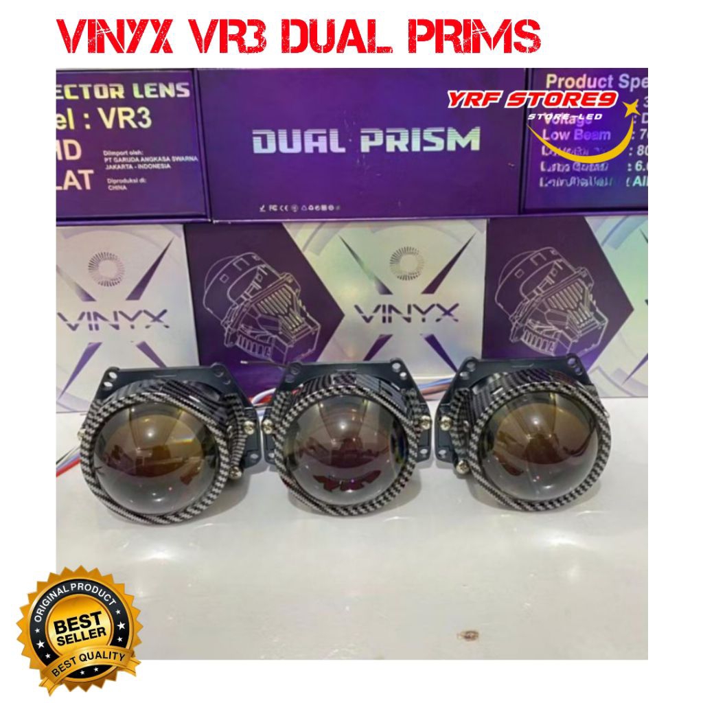 Jual ORIGINAL BILED VINYX VR3 DUAL PRIMS GRATIS DEMON 3 INCHI PURPLE ...