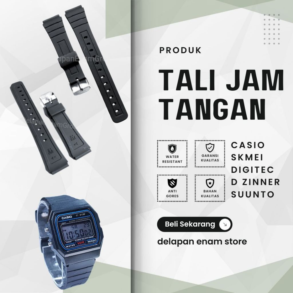 Jual STRAP TALI JAM CASIO F91 F95 F105 DB36 W59 | Shopee Indonesia