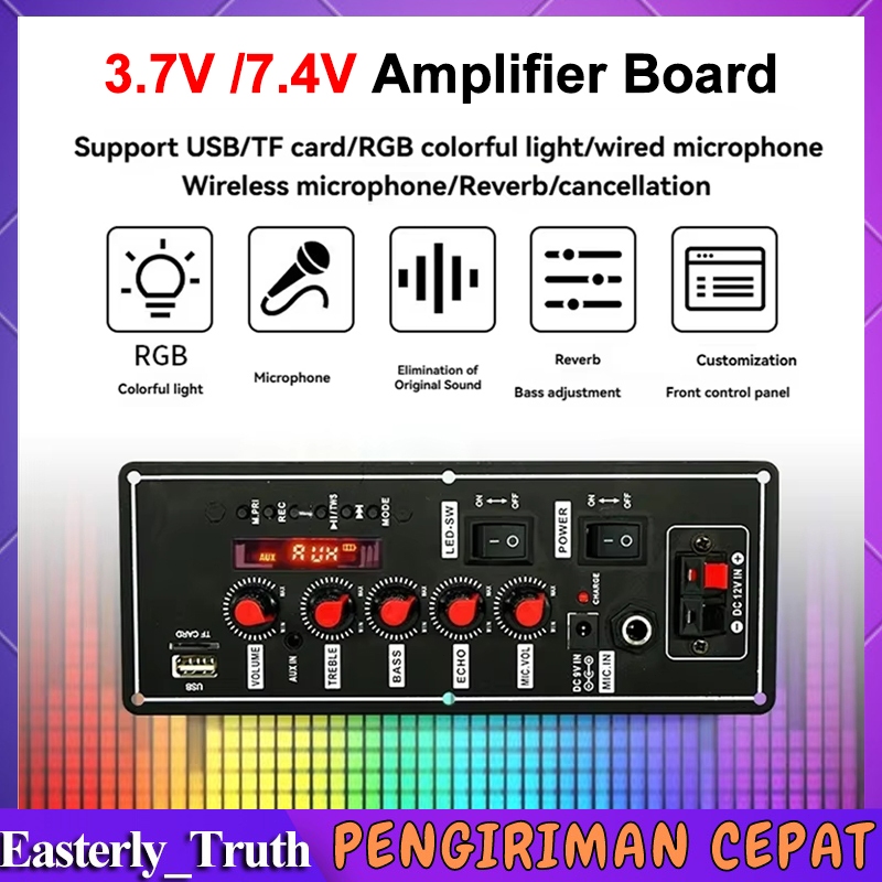 Jual (Stok Siap)30-120W Amplifier Board 7.4V Papan Decoder Amplifier Audio Bluetooth Speaker ...