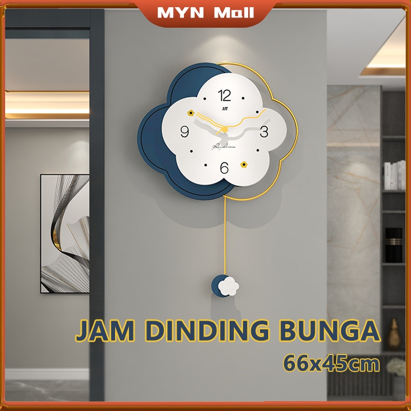 Jual MYN Mall Jam Dinding Bunga JAM DINDING AESTETIK Jam Dinding Ruang ...