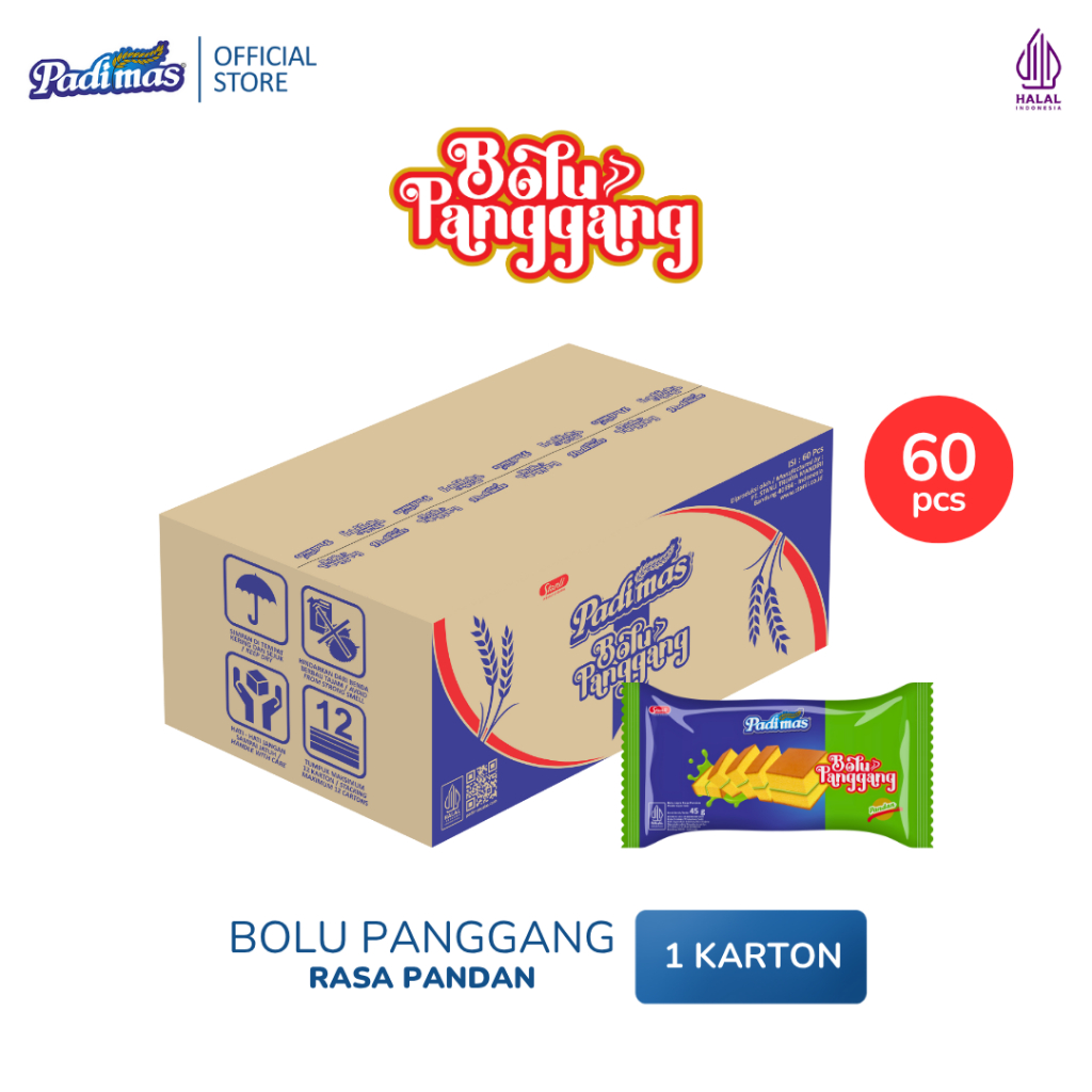 Jual Padimas Bolu Panggang Rasa Pandan - 1 Karton | Shopee Indonesia
