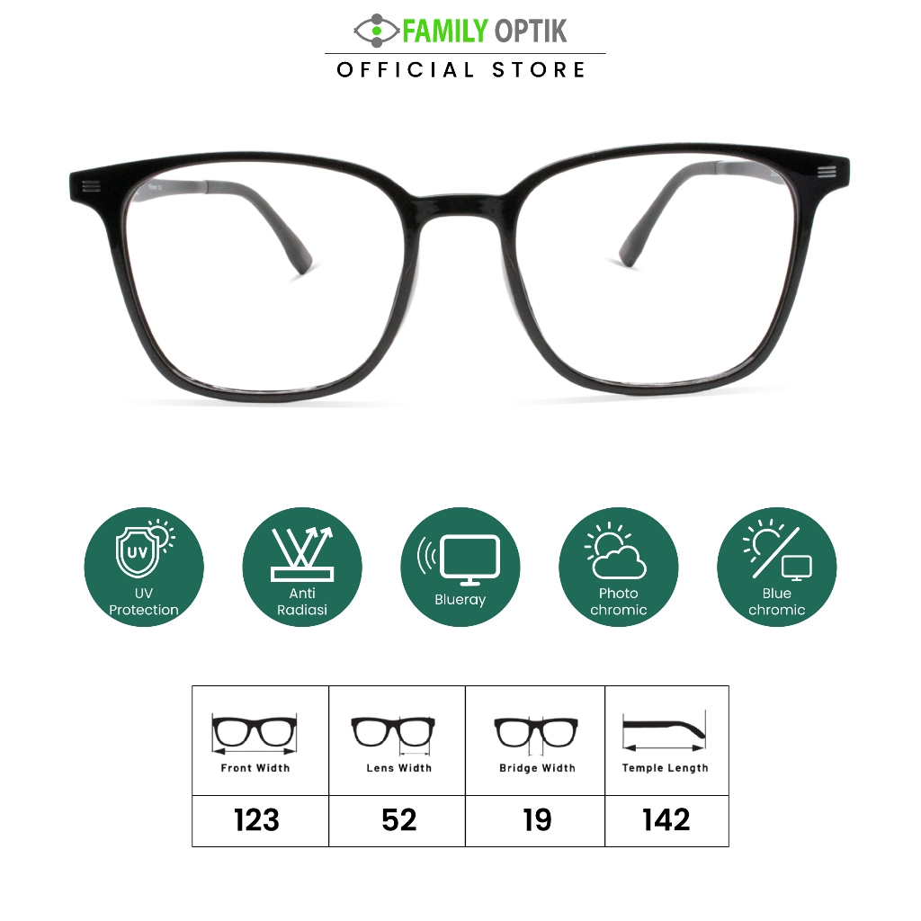 Jual Family Optik - Kacamata Vintage Blueray Photocromic Anti Radiasi ...