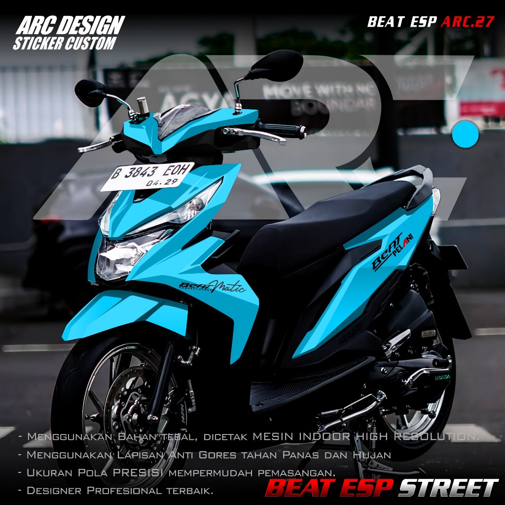 Jual (PROMO COD) TERBARU Decal Sticker Honda Beat Esp Street 2016 2017 ...