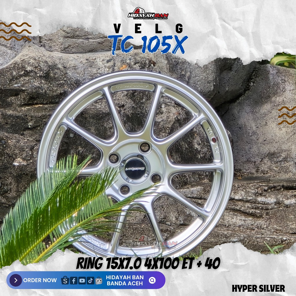 Jual VELG TC 105 RING 15X7.0 PCD 4X100 ET 40 | Shopee Indonesia