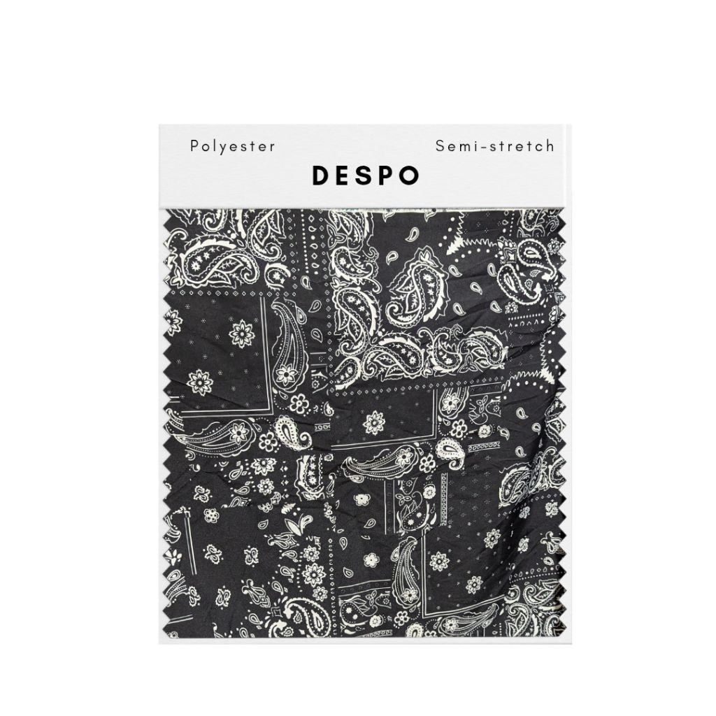 Jual Kain Limited Despo - Paisley Pattern/Black (Semi-stretch) | Shopee ...