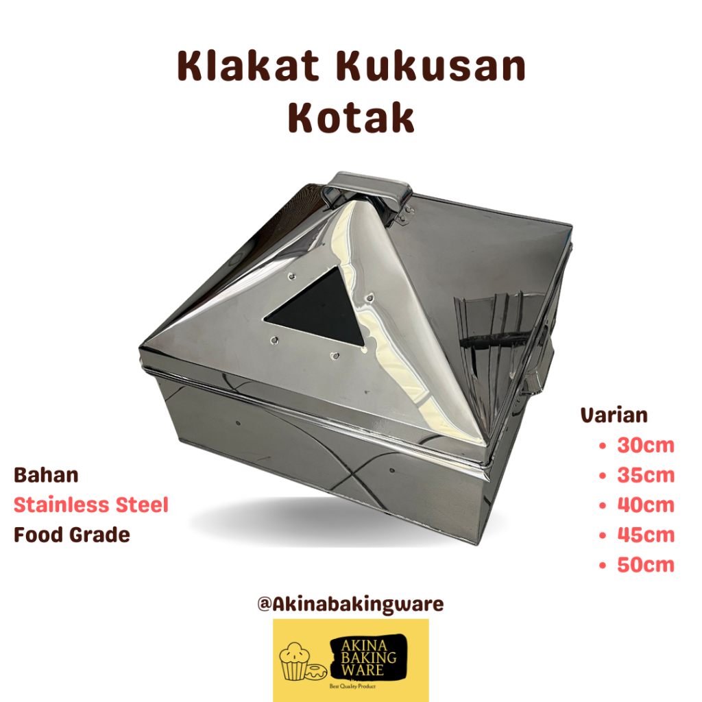 Jual Klakat Kukusan Dimsum Kotak Stainless Ukuran 30x30 35x35 40x40 ...