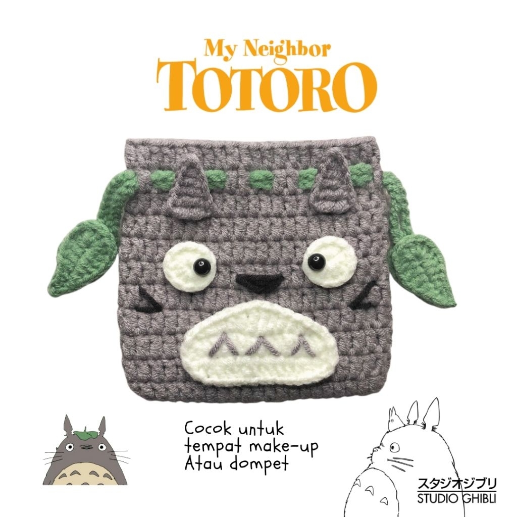 Jual ☆ Totoro Pouch Crochet My Neighbor Totoro Studio Gibli Dompet atau ...