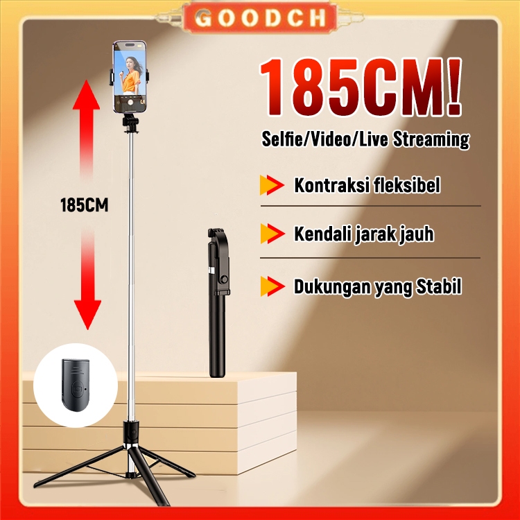 Jual GOODCH Tongsis Tripod 3in1 Bluetooth 185cm Remote Tripod Selfie ...