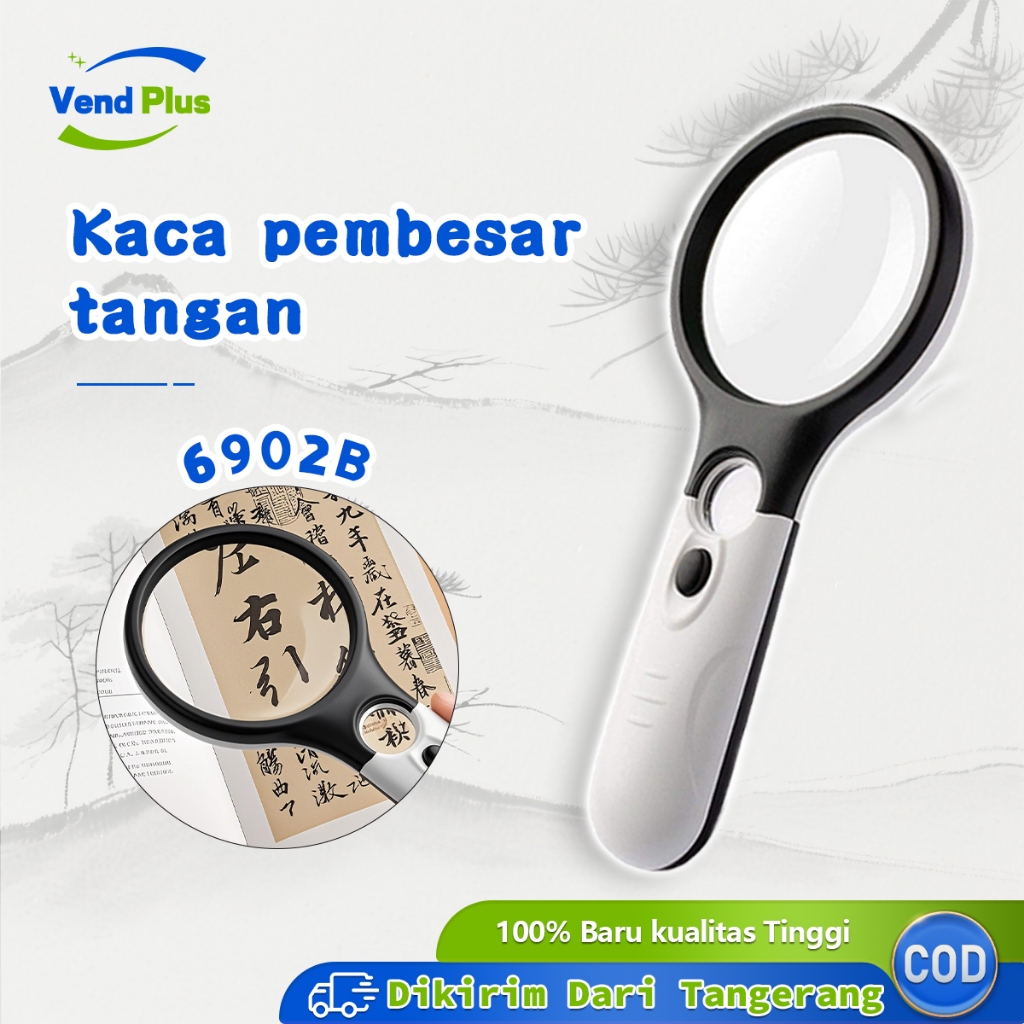 Jual Kaca Pembesar 2in1 Magnifying Glass Lampu 3 LED Definisi Tinggi ...