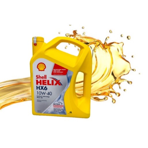 Jual OLI SHELL HELIX HX6 4Liter GALON 10W-40 PELUMAS GARDAN MOBIL HX6 ...