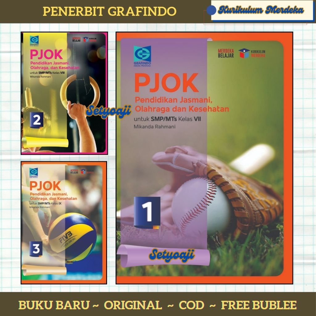 Jual Buku Paket PJOK SMP/ MTs Kelas 7 8 9 Kurikulum Merdeka Penerbit Grafindo | Shopee Indonesia